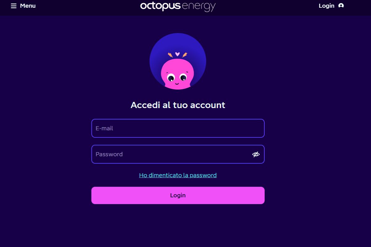 Octopus Energy Login: Accesso e Registrazione all'Area Clienti